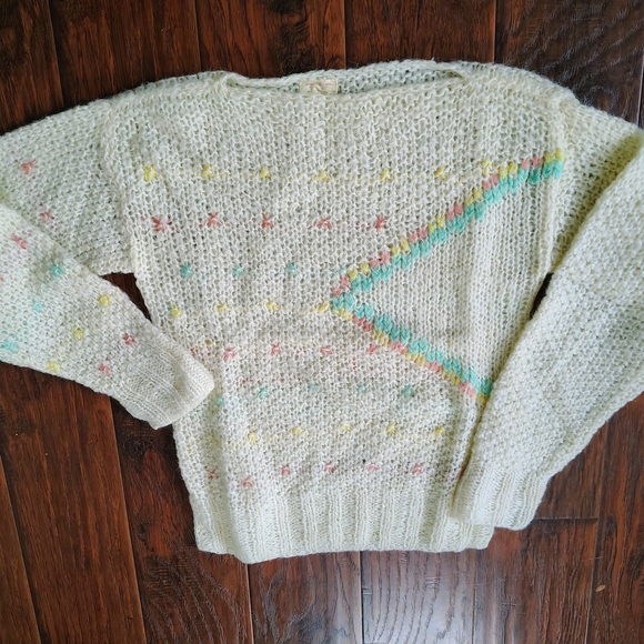 Sharon R | Sweaters | Vintage 8s Italian Wool Knit Sweater Size Ml ...